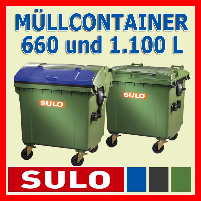SULO Müllcontainer 660 und 1100 Liter, Müllgroßbehälter, Mülltonne ...